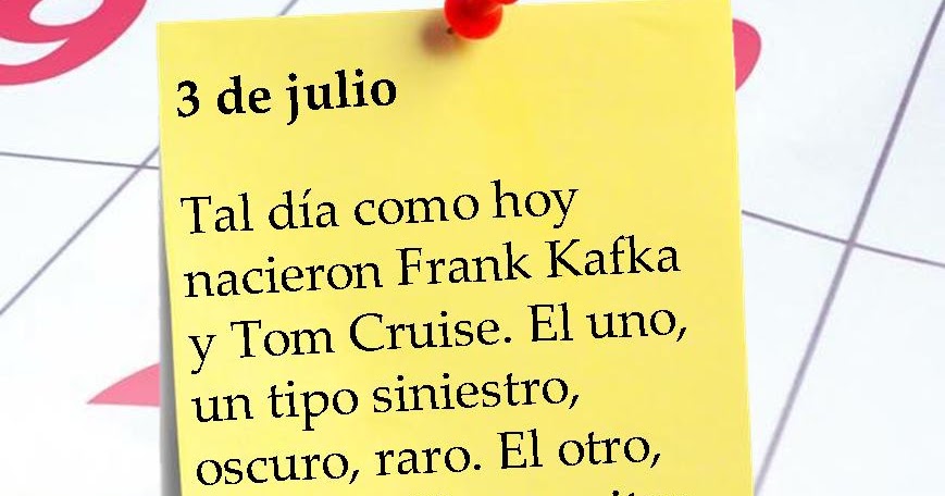 Más claro, agua: 3 de julio