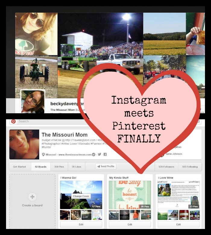 The Missouri Mom: How to Pin Photos from Instagram to Pinterest