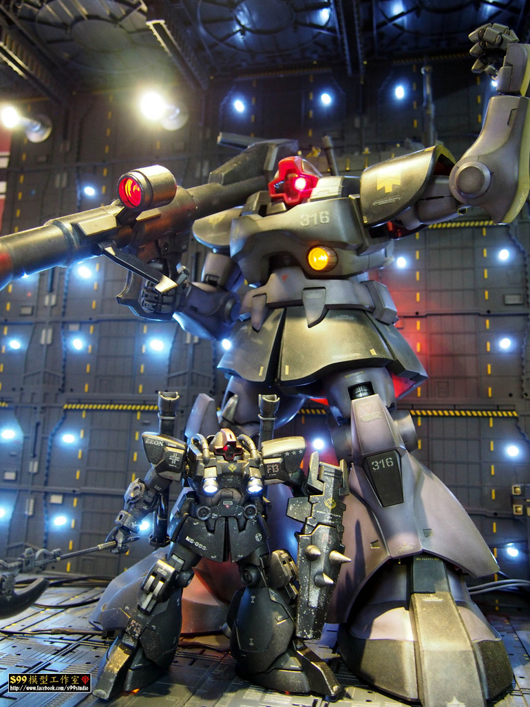 GUNDAM GUY: HGBF 1/144 Dom R35 - Customized Build w/ LEDs