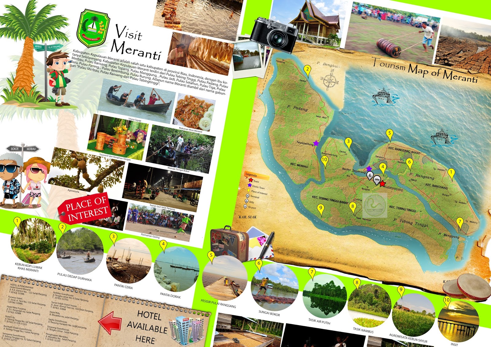 Peta Wisata Kabupaten Meranti - Tourism Map of Meranti - Riau ...
