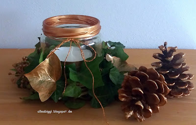 alles biggi!: Tutorial: Efeukranz und Upcycling-Windlicht