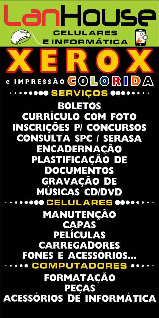 Criações e Artes Design: Banner Lan House