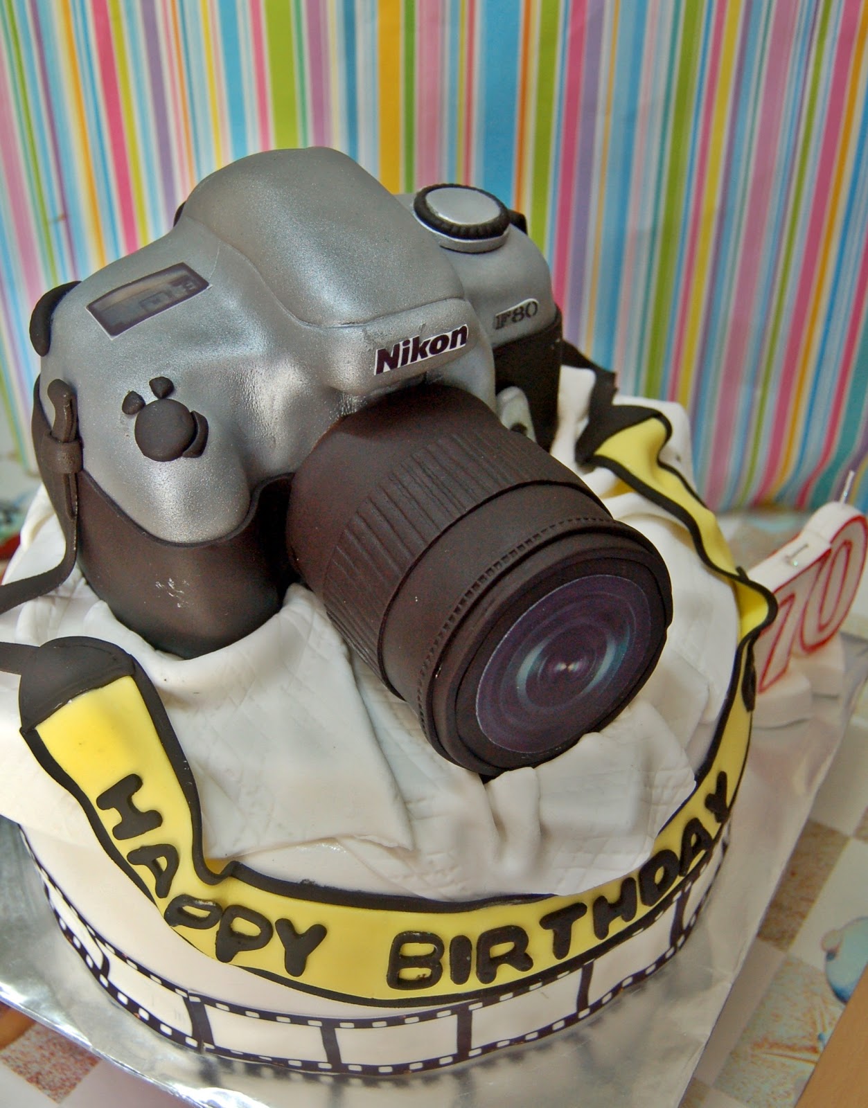 Cantik Cupcake: NIKON F80 CAMERA CAKE