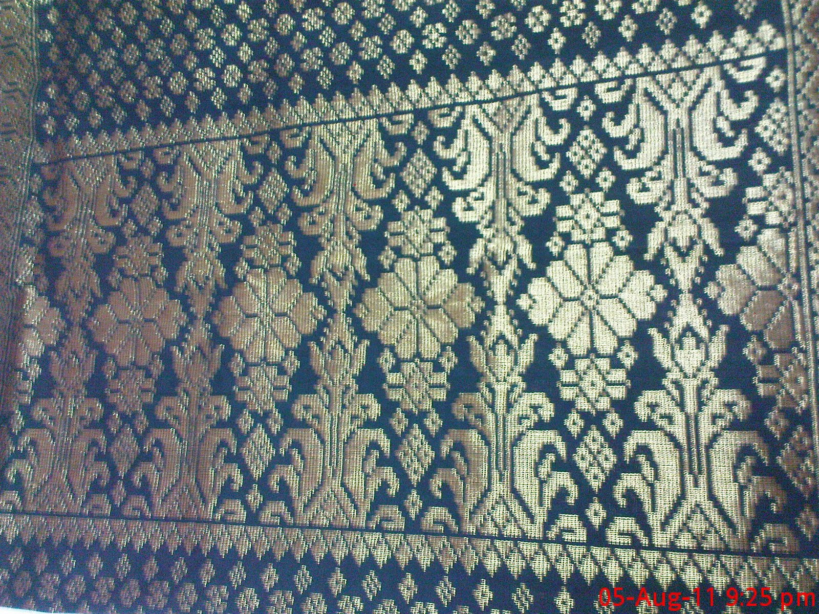 Songket Terengganu Asli: Kain Songket Terengganu ( corak penuh 04)