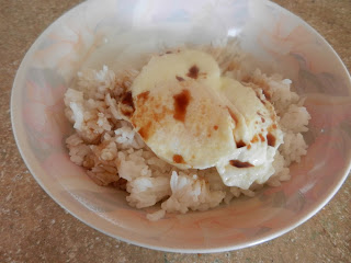 Fried Egg over Rice Breakfast - Life is sooo good...