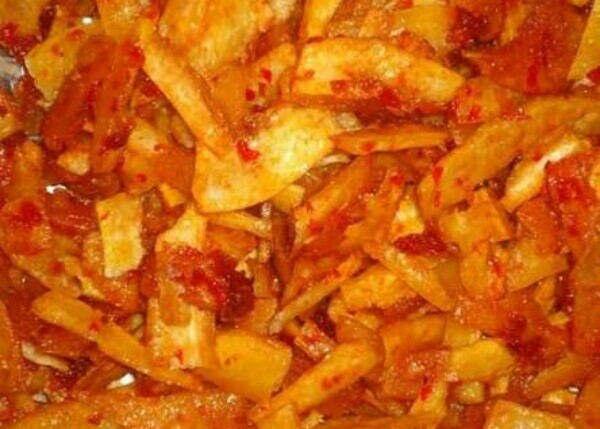 Cara membuat kripik manggleng pedas manis