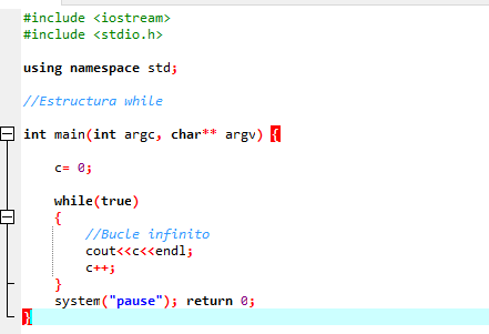 Ciclo while c++