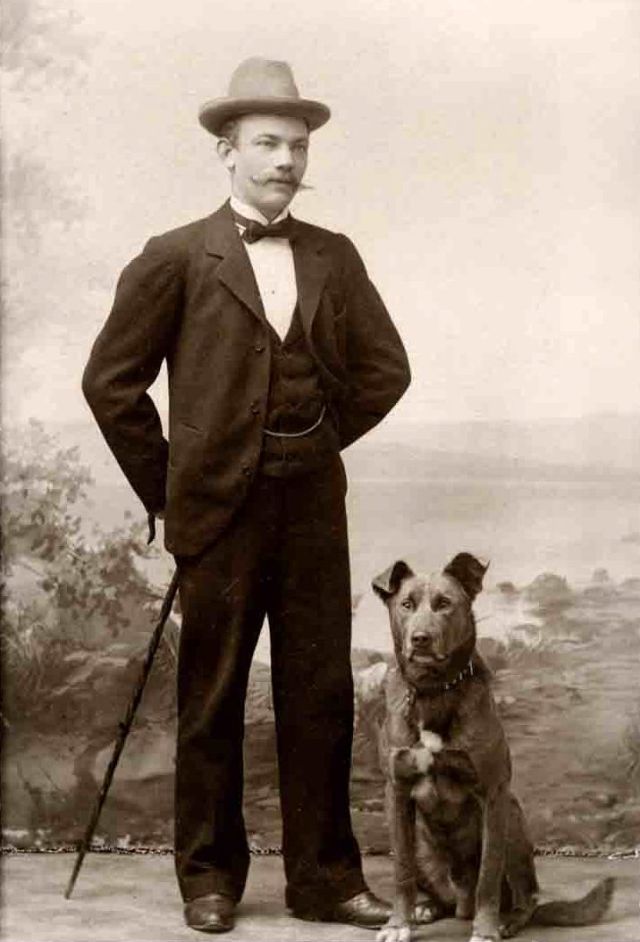 40 Lovely Photos of Victorian Gentlemen With Their Dogs From the 19th ...