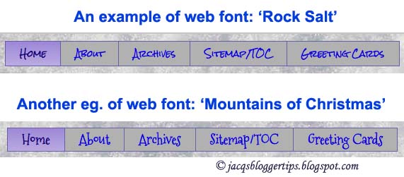 Jacq's Blogger Tips: Change Font Style of Page Tabs easily in Blogger ...