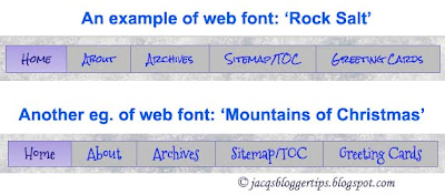 Jacq's Blogger Tips: Change Font Style of Page Tabs easily in Blogger ...
