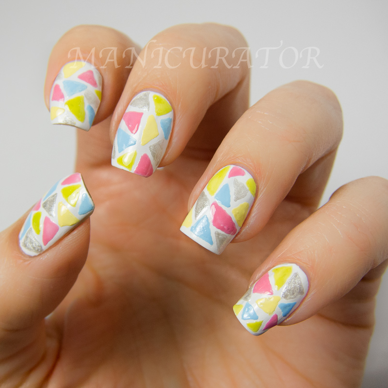Nail Candy Pen Triangle Mosaic Nail Art - Geometric Challenge