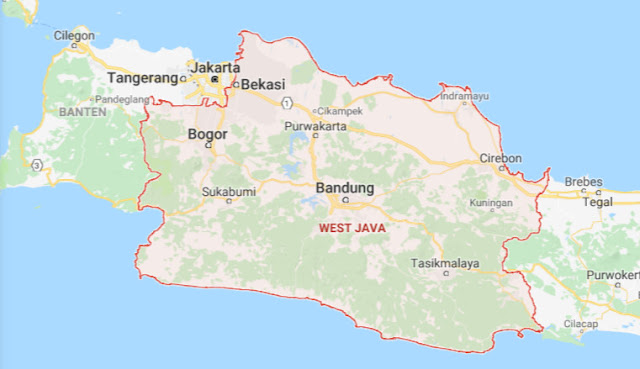 Peta Jawa BARAT Lengkap HD (Google Map)