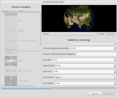 Tux Crazy!: How to create 3D animated maps using OpenShot on Linux
