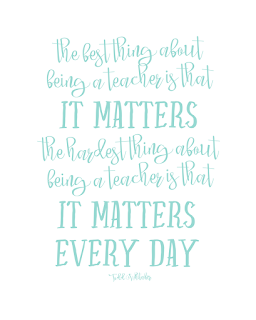 Teaching Matters Every Day Free Printable | i should be mopping the floor
