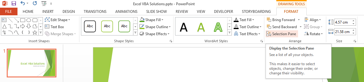 Excel-VBA Solutions: How to Find Names of Objects in a PowerPoint Slide