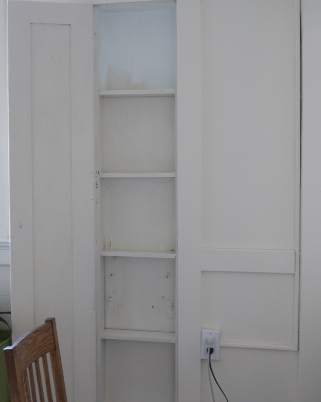 Cottage Farm: kitchen cupboard: inside out