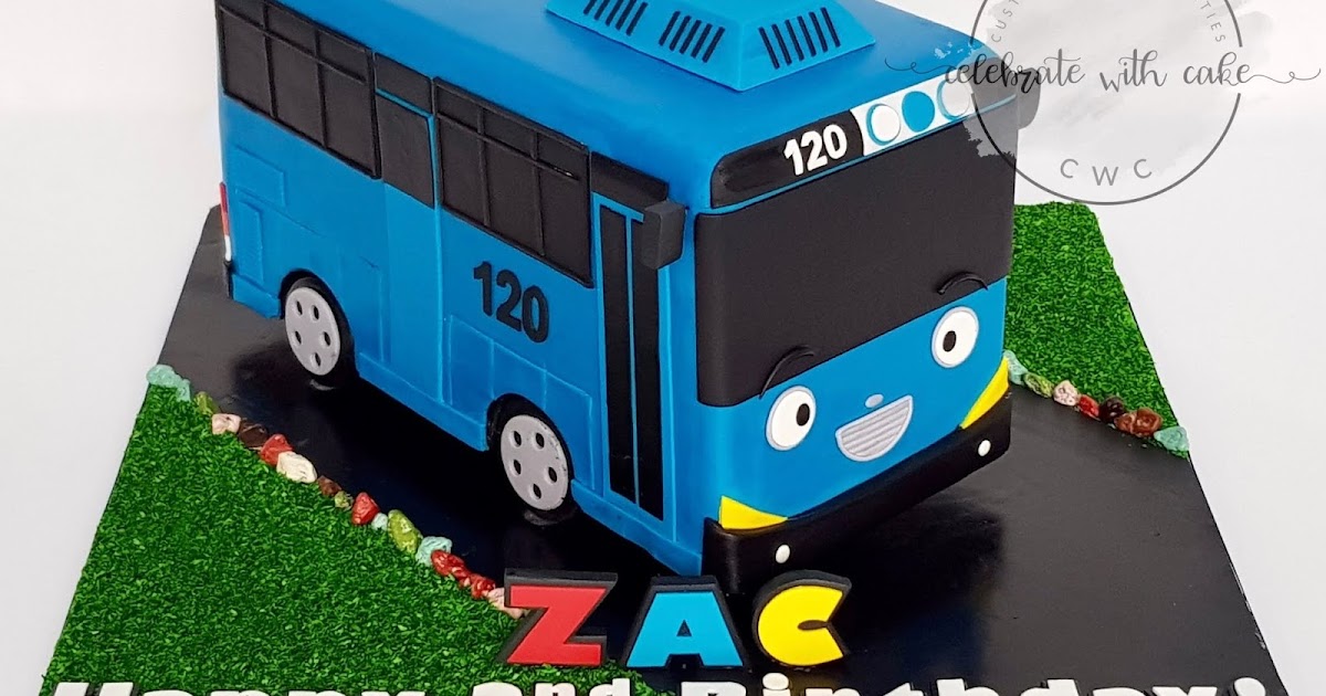 Sculpted 3D Tayo Bus Cake