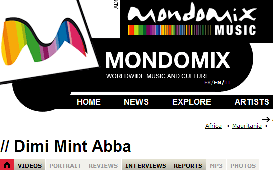 Fogosa Fuga: Dimi Mint Abba, cantora mauritana