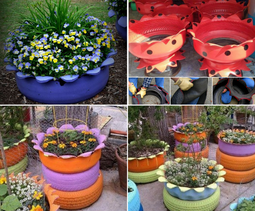 Ideas & Products: DIY Tyre Flower Planter