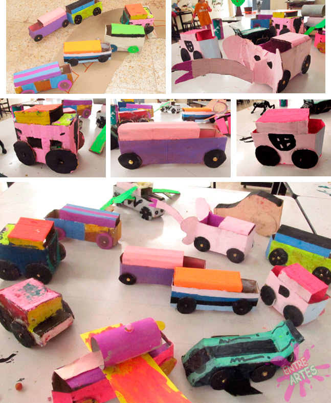 Entre Artes Recoleta: Autos de cartón reciclado y monstruos de arcilla