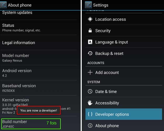 Debogage usb galaxy S7 - Astucesinformatique