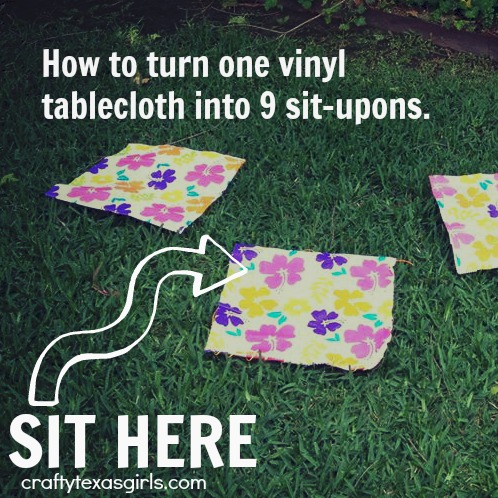 Crafty Texas Girls: Craft It: Sit Upon using a Vinyl Tablecloth