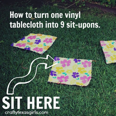 Crafty Texas Girls: Craft It: Sit Upon using a Vinyl Tablecloth