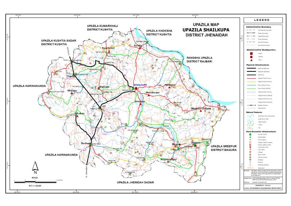 Mouza Map & 3 Detailed Maps of Shailkupa Upazila, Jhenaidah, Bangladesh ...