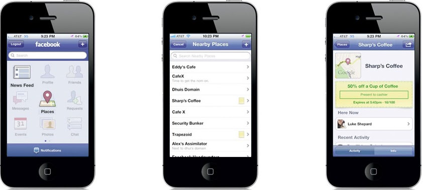 Sociolatte: Facebook how to check-in