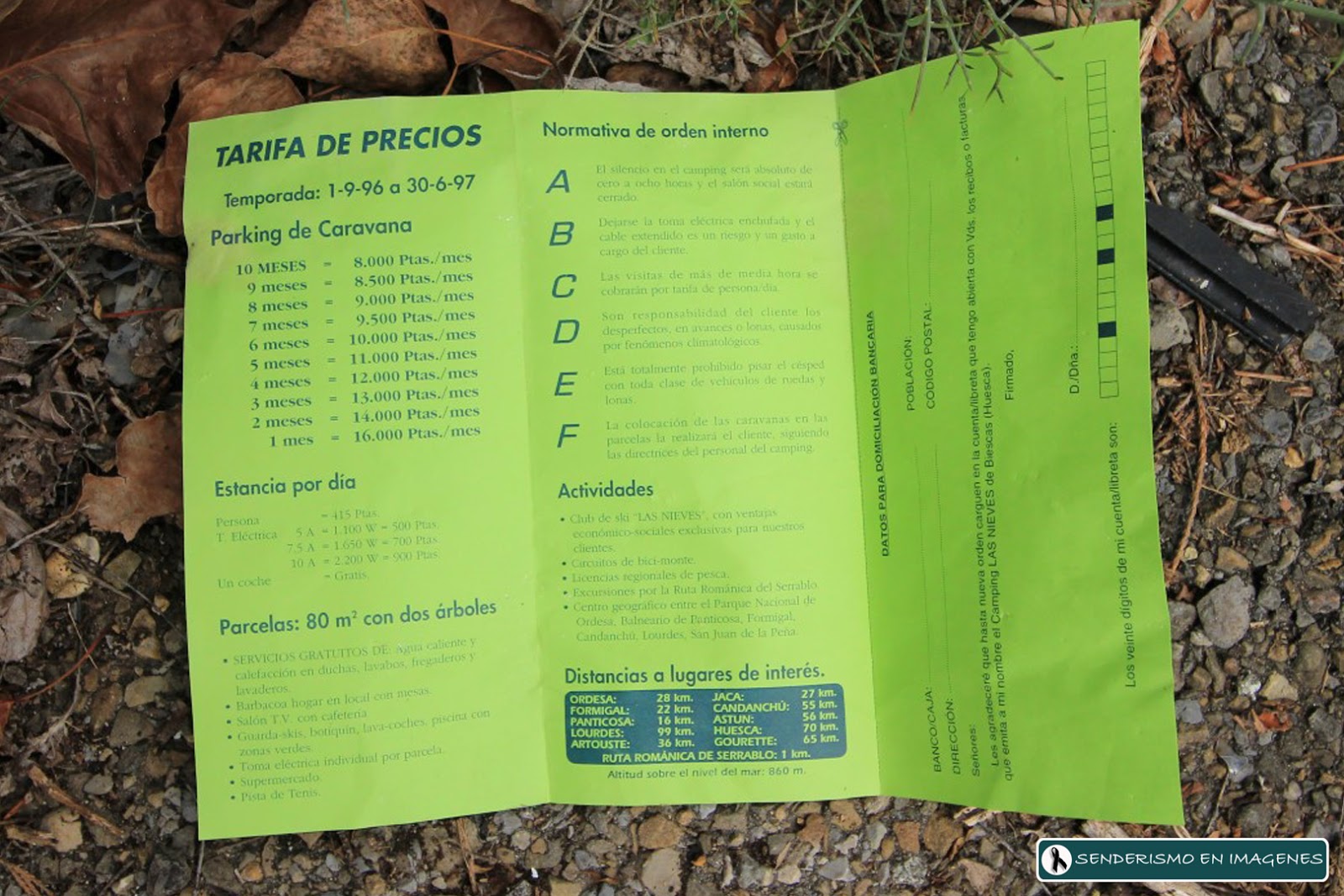 SENDERISMO EN IMAGENES : Camping Las Nieves (Biescas)