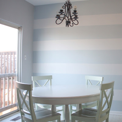 Striped Kitchen Accent Wall - Liana Terry DIY