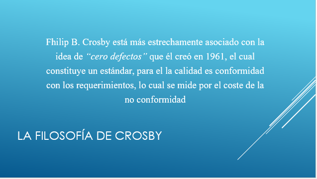 AUDITORIA Y SISTEMAS DE CALIDAD: FILOSOFIA DE PHILIP CROSBY