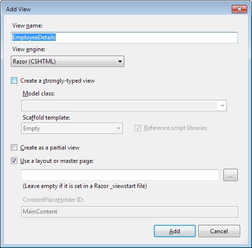 Jqgrid Using Mvc With Razor View Engine In Net