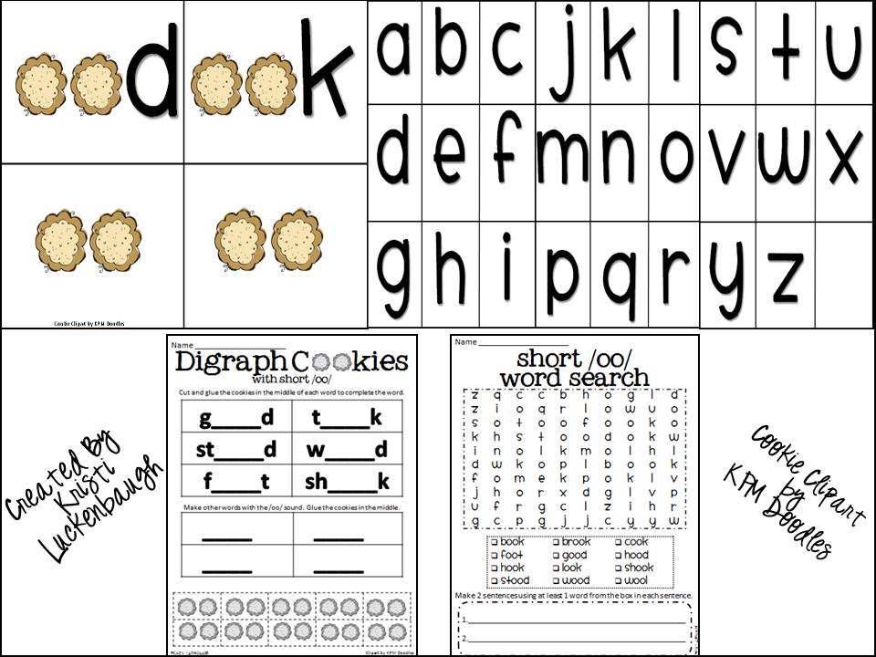 Lucky in Learning: Freebie Friday- Vowel Digraph Short /u/ or "oo"