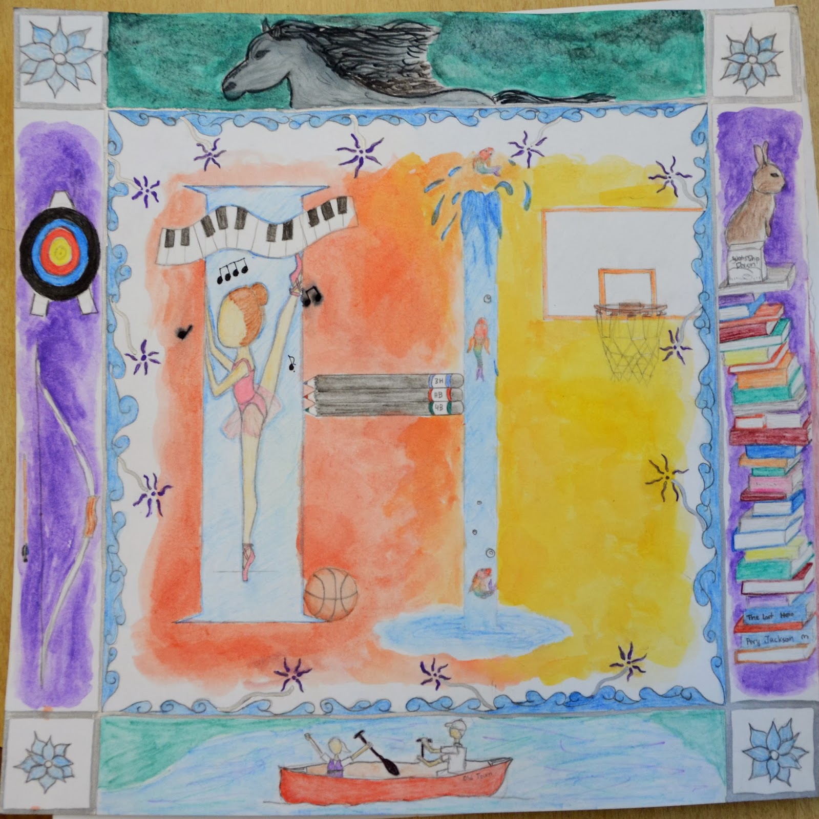The New Hope Art Gallery: Middle School Art: Illuminated Manuscript ...