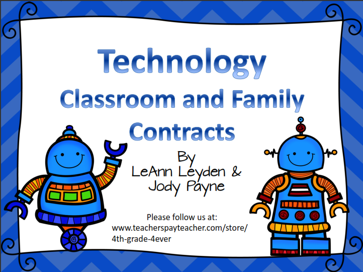 4th Grade 4ever: Freebie: Technology Contracts for School and Home