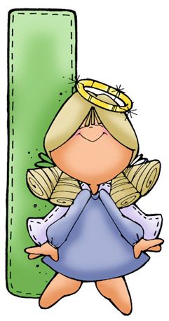 BAÚL DE NAVIDAD: ABC Ángeles en minúsculas, para manualidades, letras a-o