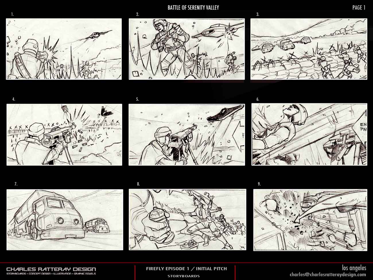 Dynamic Unused FIREFLY Storyboards and Concept Design by Charles ...