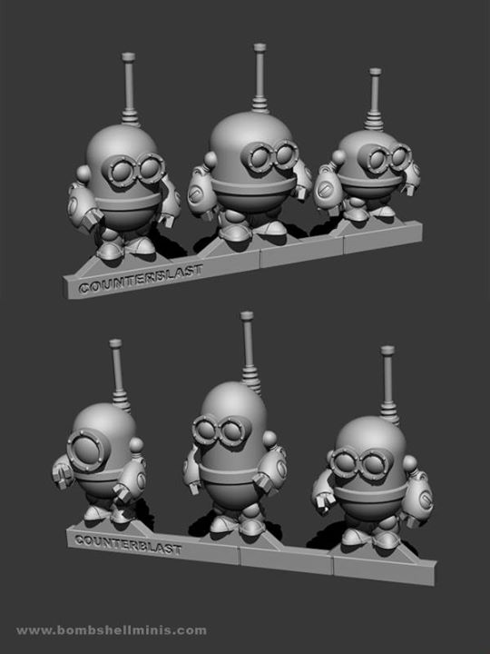 Wargame News and Terrain: Bombshell Miniatures: Counterblast Minions Previewed