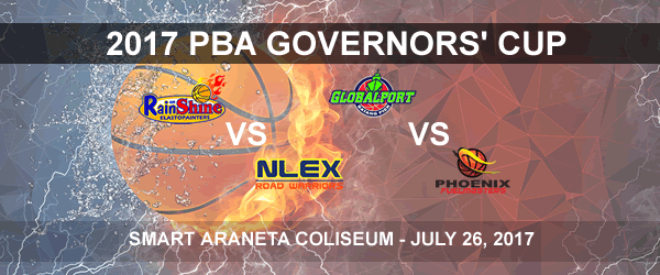 List of PBA Game(s) Wednesday July 26, 2017 @ Smart Araneta Coliseum
