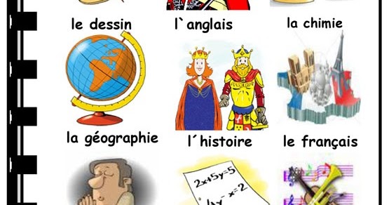 LE COIN FRANÇAIS DU LYCÉE. : Les Matières Scolaires