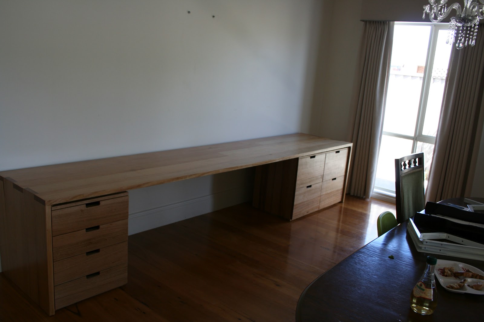 Bombora Custom Designs: 3.5m desk with custom made filing cabinet and ...