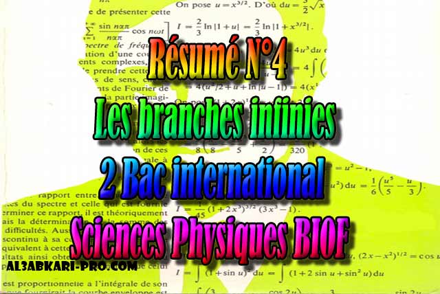 Résumé N°4 les branches infinies, 2 bac inter, sciences Physiques biof PDF