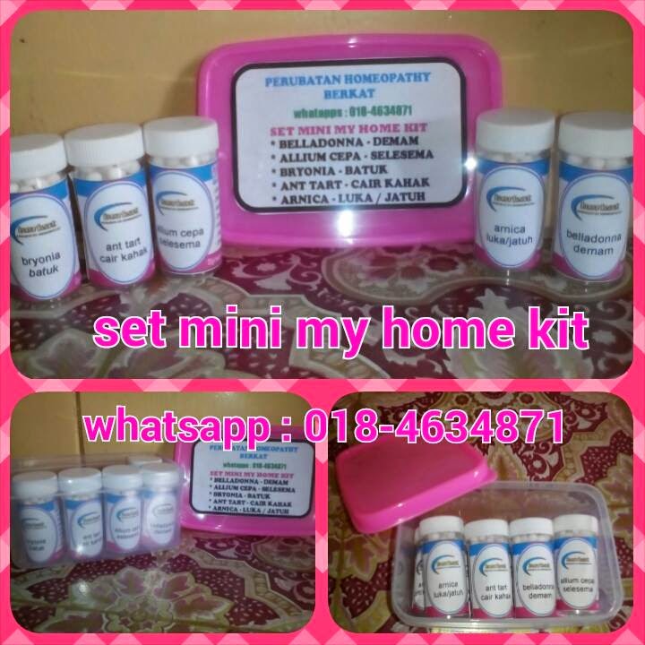 PERUBATAN HOMEOPATHY BERKAT: Set Mini My Home Kit