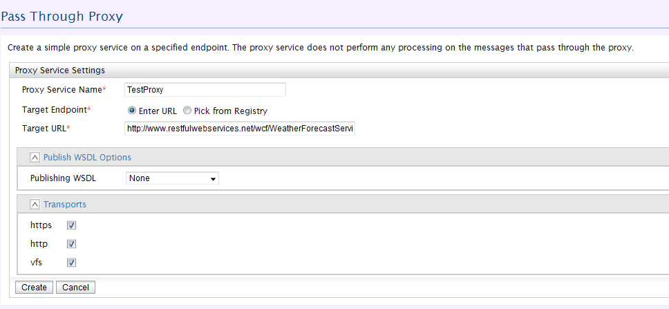 WSO2 ESB Proxy Services