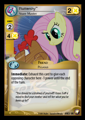 My Little Pony Fluttershy, Stare Master Equestrian Odysseys CCG Card ...