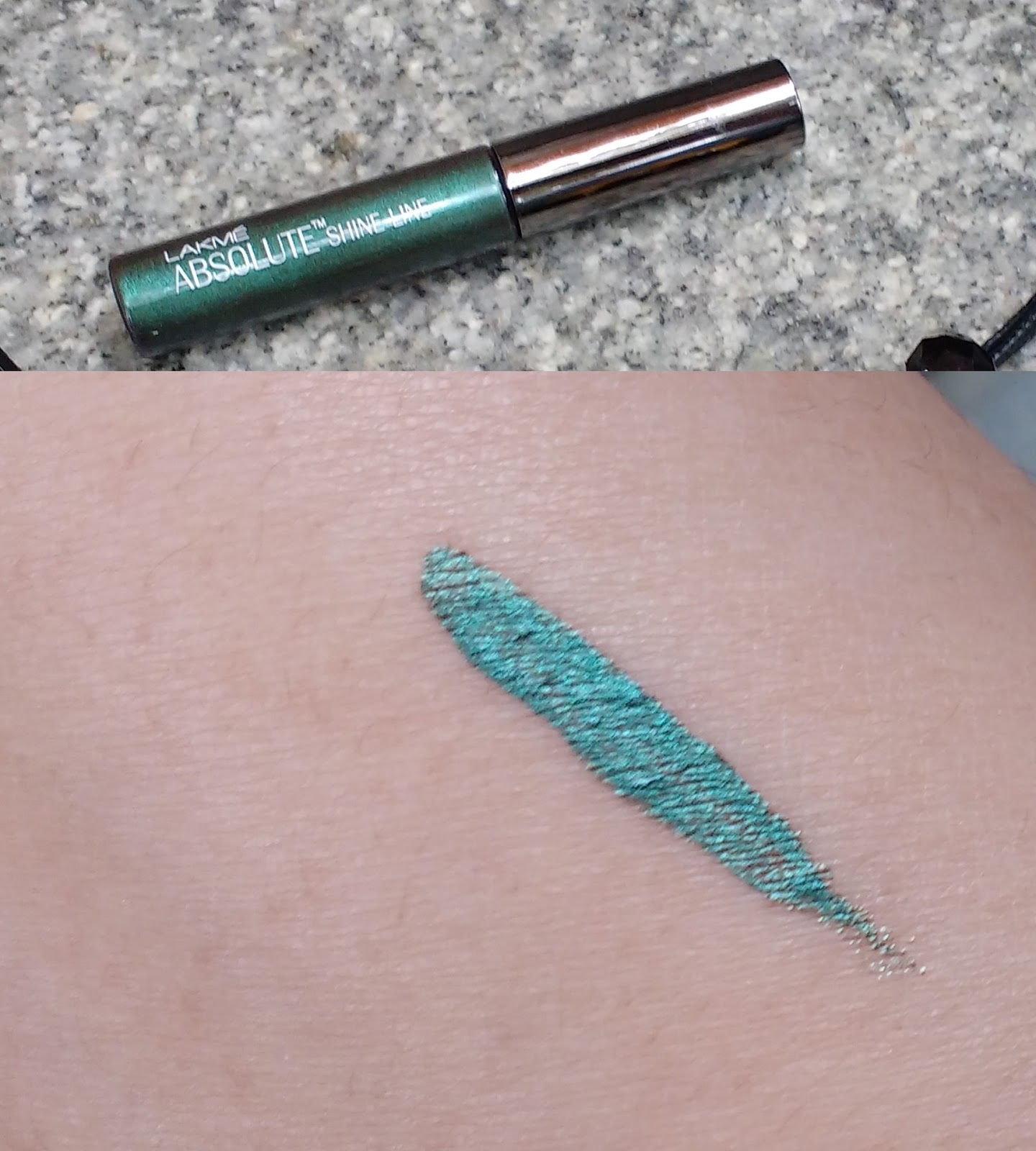 Lakme Absolute Shine Liquid Eye Liner In Sparkling Olive Review Bling