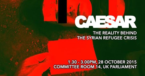 Syria Solidarity UK: Caesar photographs at the House of Commons