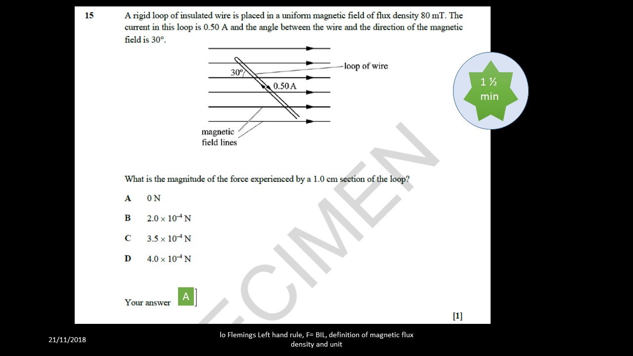 Mr Lloyd's Interactive Board: F=BIL Sin Theta