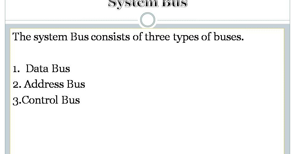 System Bus - Computer Information